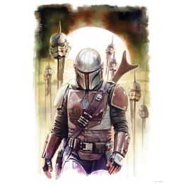 Komar Bild &raquo;Mandalorian Impaler&laquo; Disney Star Wars 1 Stk. tlg. Wandbild zur Dekoration im Kinderzimmer - ohne Rahmen bunt Holz, Papier