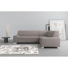 DOMO collection Ecksofa &raquo;Anzio in kubischer Formensprache, flache Armlehnen, L-Form&laquo; Wahlweise mit Bettfunktion und Federkern f&uuml;r hohen Sitzkomfort 