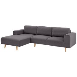 Home Affaire Ecksofa &raquo;Lasse L-Form&laquo; im scandinavischen Stil mit Holzf&uuml;&szlig;en grau Struktur fein( 100% Polyester);Filzoptik (100% Polyester);Luxus-