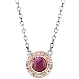 Firetti Damen Kette mit Anh&auml;nger &raquo;Schmuck Geschenk Silber 925 Halsschmuck Halskette Ankerkette&laquo; mit Turmalin, Zirkonia (synth.) rosa