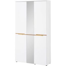 Innostyle Garderobenschrank &raquo;Memphis Garderobenschrank, 105x192x38cm (B/H/T)&laquo; 1 Stk. tlg. wei&szlig; ABS-Kunststoff, Dekorfolie, Holzwerkstoff, MDF