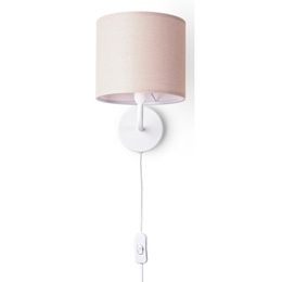 Paco Home Wandleuchte &raquo;Uni Color&laquo; E14 Wandlampe Schalter Flur Wohnzimmer &Oslash;...18cm Unifarben Deko Kabel 3m E14 wei&szlig;