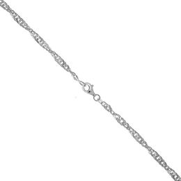 Vivance Damen Collierkettchen &raquo;925/- Sterling Silber weiss Singapurkette 50 cm&laquo; wei&szlig;