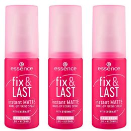Essence Damen Fixierspray &raquo;fix & LAST instant MATTE MAKE-UP FIXING SPRAY&laquo; Neuer Spr&uuml;hkopf f&uuml;r gleichm&auml;&szlig;ige Anwendung und mattes Finish! beige