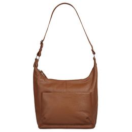 Bruno Banani Damen Shopper echt Leder braun