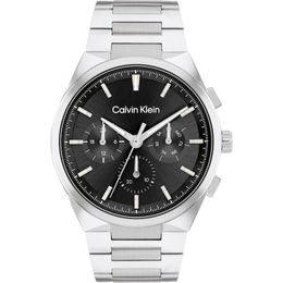 Calvin Klein Herren Multifunktionsuhr &raquo;ARCHITECTURAL MULTI&laquo; Quarzuhr, Armbanduhr, Herrenuhr, Datum, Edelstahlarmband silber