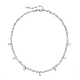 Firetti Damen Perlenkette &raquo;Schmuck Geschenk Silber 925 Halsschmuck Halskette Collier mit Behang&laquo; mit Zirkonia (synth.) - mit Muschelkernperle