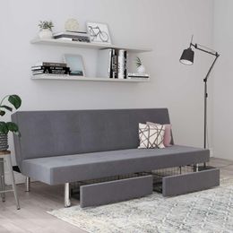 Schlafsofa &raquo;Erica&laquo; Daybed mit aufklappbarer Liegefl&auml;che grau