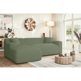 Home Affaire Ecksofa &raquo;LILLIANA Designsofa, L-Form mit Recamiere rechts/links bestellbar&laquo; L-Form mit Wellenunterfederung, Ma&szlig;e B/T/H: 256/160/76 cm 