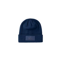 Alpha Industries Herren Skim&uuml;tze &raquo;Velcro Beanie&laquo; blau