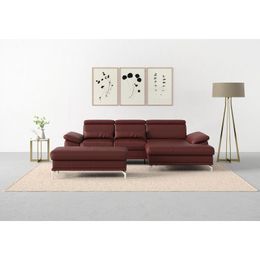 Sit & More sit&more Ecksofa &raquo;Cabrio L-Form, B: 295 cm, mit Sitztiefen-, Arm- & Kopfteilverstellung&laquo; 2 Nierenkissen, Federkern, optional Bettfunktion und Stauraum