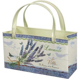 AMBIENTE HAUS &Uuml;bertopf &raquo;Lavendel - Tasche aus Metall&laquo; beige Metall