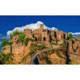 papermoon Fototapete &raquo;Stadt auf dem Berg&laquo; bunt Vlies