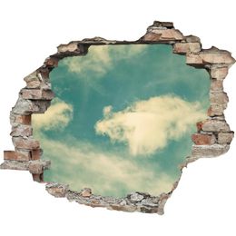 queence Wandtattoo &raquo;Wolken&laquo; Wandsticker, Wandbild, selbstklebend, 3D, Wanddurchbruch blau