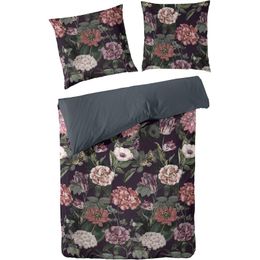 Primera Bettw&auml;sche &raquo;Mako-Satin Bettw&auml;sche "Bl&uuml;merant"&laquo; 2 Stk. Mit gro&szlig;en Blumen bunt Mako-Satin, Obermaterial: 100% Baumwolle