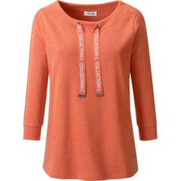 CR&Eacute;ATION L Damen Sweatshirt mit 3/4-&Auml;rmeln papaya Gr&ouml;&szlig;e 50
