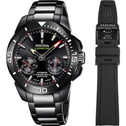 Festina Herren Chronograph &raquo;Chrono Bike Connected - Special Edition&laquo; Armbanduhr, Quarzuhr, Herrenuhr, Stoppfunktion, Saphirglas schwarz