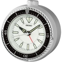 Seiko Quarzwecker Wecker, Leuchtzeiger, Schlummerfunktion, Schlafzimmer, Geschenkidee silber