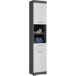 Welltime Hochschrank &raquo;SIENA, Breite 37cm, 2 T&uuml;r, 1 Schubkasten, 2 offene F&auml;cher, MDF-Front&laquo; TOPSELLER!, 1 Stk. tlg. in verschiedenen Farben erh&auml;ltlich