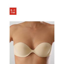 Lascana Damen Lascana Klebe-BH mit Seitenfl&uuml;geln aus haftendem Silikon, Basic Dessous braun Cup B