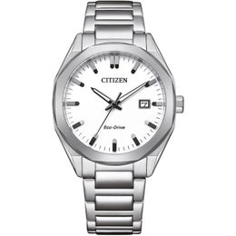 Citizen Damen Solaruhr Armbanduhr, Herrenuhr, Datum, Edelstahlarmband silber