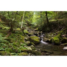 papermoon Fototapete &raquo;Terrasse am Wasser&laquo; bunt Vlies