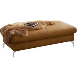 W.Schillig Polsterhocker &raquo;piedroo, Designsofa mit tollem Sitzkomfort, bequem, L-Form&laquo; F&uuml;&szlig;e in Silber matt gelb Longlife Xtra-Leder Z69: Das 