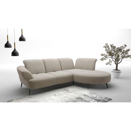 Sit & More sit&more Ecksofa &raquo;Dance, L-Form, inkl. Sitztiefenverstellung&laquo; inkl. Click&Seat, optional mit Kopfteilverstellung beige 95%Polyester 5%Polyamid
