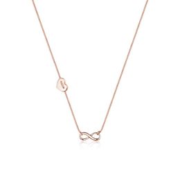 Elli Damen Kette mit Anh&auml;nger &raquo;Infinity Herz 925 Sterling Silber&laquo; rosa