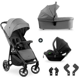 hauck Kinder-Buggy &raquo;Shop N Care Trio Set&laquo; inkl. Babyschale, Babywanne und Adapter grau Kinder-Buggy
