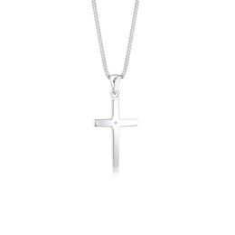Elli DIAMONDS Damen Elli DIAMONDS Collierkettchen &raquo;Kreuz Glaube Diamant (0.005 ct) Basic 925 Silber&laquo; silber