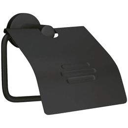Kleine Wolke Toilettenpapierhalter &raquo;Apollo Nero&laquo; Aluminium schwarz Aluminium