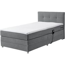 ED EXCITING DESIGN Boxspringbett &raquo;Toulouse B&laquo; inkl. Motor grau 100% Polyester