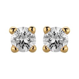 OROLINO Damen Paar Ohrstecker &raquo;585/- Gelbgold glanz 2 Brill. 0,10 ct. H/P2&laquo; wei&szlig;