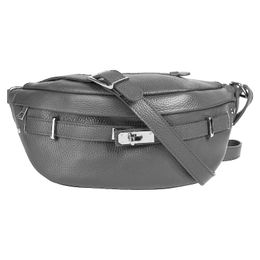 Samantha Look Damen G&uuml;rteltasche echt Leder, Made in Italy schwarz