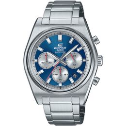 CASIO EDIFICE Herren CASIO EDIFICE Chronograph Quarzuhr, Armbanduhr, Herrenuhr,Edelstahlband,Saphirglas,Stoppfunktion silber