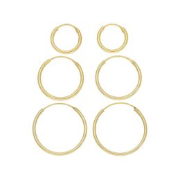 Firetti Damen Creolen-Set &raquo;Multipack Schmuck Geschenk Silber 925 Ohrschmuck Creolenset&laquo; gold