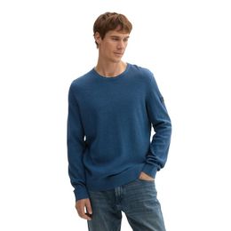 Tom Tailor Herren Tom Tailor Strickpullover mit Rundhalsausschnitt blau S
