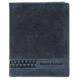 Bruno Banani Unisex Geldb&ouml;rse echt Leder blau