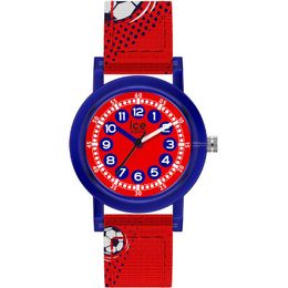 Ice Watch Ice-Watch Herren ice-watch Quarzuhr &raquo;ICE learning - Boy - Extra Small - 3H&laquo; Armbanduhr,Kinderuhr,Lernuhr,Jungen,Schulanfang,Geschenkidee,Fu&szlig;ball rot