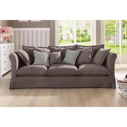 Home Affaire 3-Sitzer &raquo;Luise&laquo; braun Webstoff (50% Baumwolle, 50% Polyester)