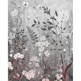 Komar Vliestapete &raquo;Digitaldruck Vlies - Moonlight Flowers - Gr&ouml;&szlig;e 200 x 250 cm&laquo; bedruckt glatt Wohnzimmer, Schlafzimmer rosa Vlies