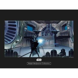 Komar Bild &raquo;Star Wars Classic RMQ Vader Luke Throneroom&laquo; Star Wars 1 Stk. tlg. Wandbild zur Dekoration im Kinderzimmer - ohne Rahmen bunt Holz, Papier