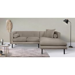 Home Affaire Ecksofa &raquo;Lillibeth L-Form Designsofa, Ma&szlig;e B/T/H: 240/173/83 cm&laquo; Zierkissen als Wendekissen, in Samtoptik oder Cord braun 100% Polyester
