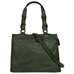 Samantha Look Damen Shopper echt Leder, Made in Italy gr&uuml;n