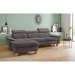 exxpo - sofa fashion Ecksofa &raquo;Enya, aufwendige Detailverarbeitung, hoher Sitzkomfort, bequem, L-Form&laquo; inkl. Kopfteilverstellung, wahlweise mit 