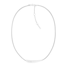 Calvin Klein Damen Kette ohne Anh&auml;nger &raquo;Schmuck Edelstahl Halsschmuck Halskette Schlangenkette DROPS&laquo; silber