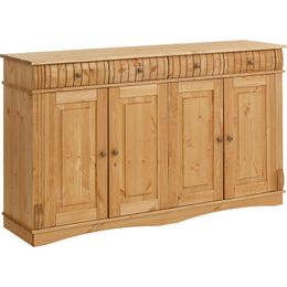 OTTO home Sideboard &raquo;Teresa&laquo; Ma&szlig;e (B/T/H): 152/37/90 cm, Kommode, 4-t&uuml;rig, Breite 152 cm, aus massiver Kiefer, FSC beige