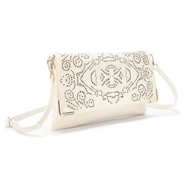 Vivance Damen Umh&auml;ngetasche &raquo;Clutch&laquo; Abendtasche, Minibag, Handtasche, Schultertasche, Crossbody Bag VEGAN beige