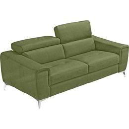 Egoitaliano 2,5-Sitzer &raquo;Francine, Designsofa, Loungesofa, Breite 213 cm, Fu&szlig;farbe chrom&laquo; Designfu&szlig;, Luxus-Microfaser BLUSH, kiwi gr&uuml;n Luxus-Microfaser